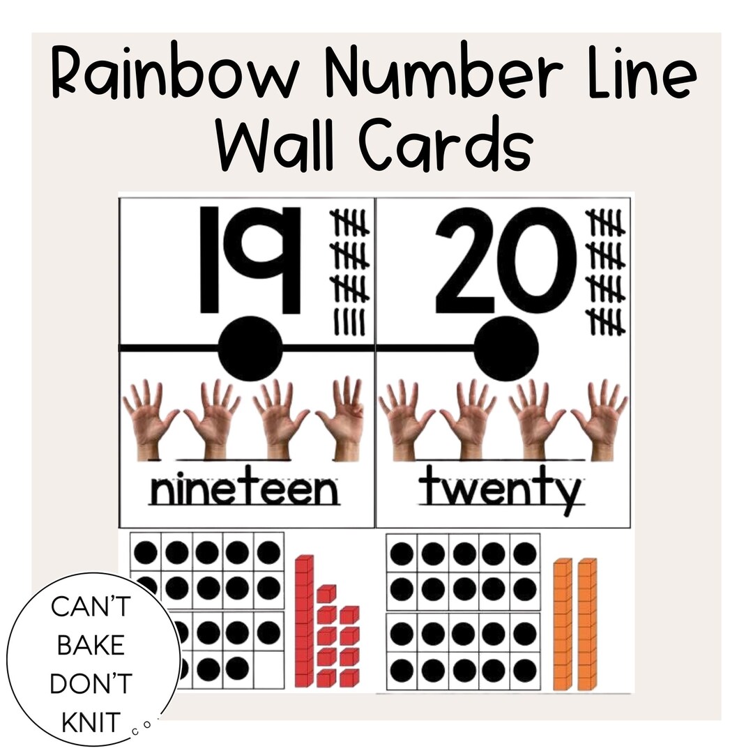 Rainbow Number Line, Math Way Counting, Tallies, Ten Frames, Number ...
