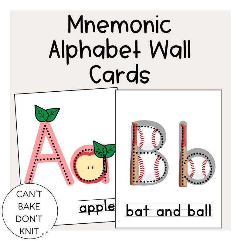 Mnemonic Alphabet Wall Cards - Etsy