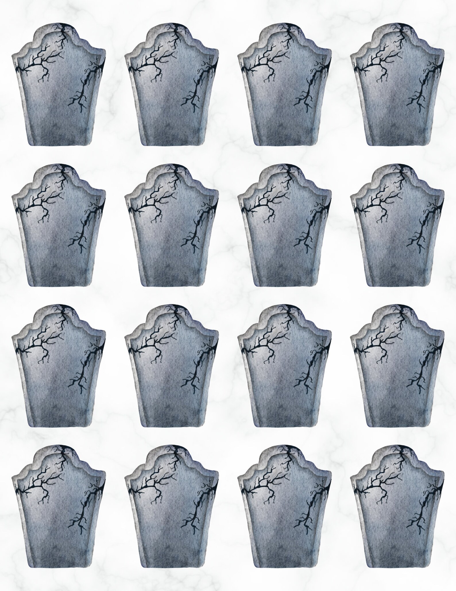 Gravestone Cupcake Toppers + Gravestone Cake Toppers, RIP, Halloween ...