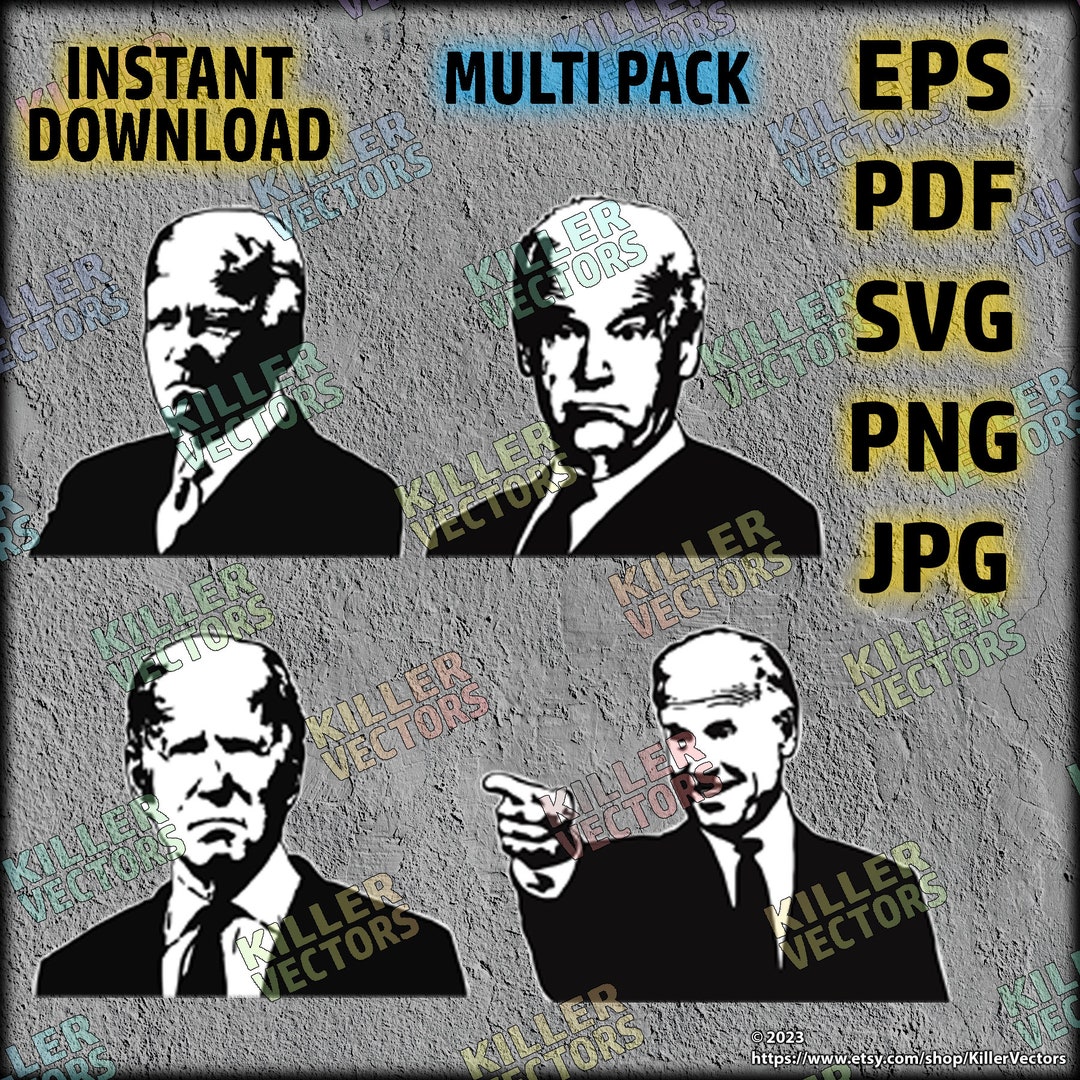 Joe Biden - Vector Pack - EPS - PDF - SVG - Png - Jpg - Printable ...