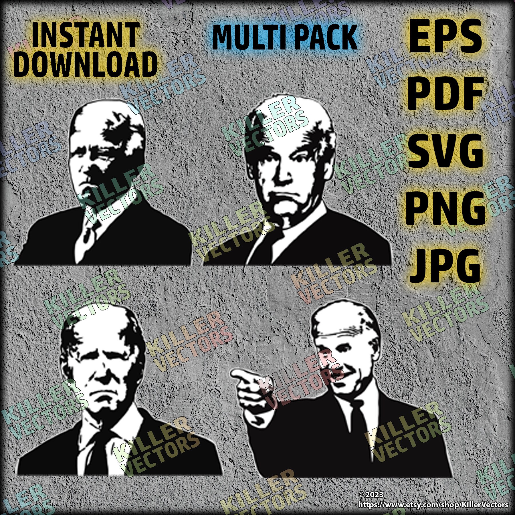 Joe Biden - Vector Pack - EPS - PDF - SVG - Png - Jpg - Printable ...