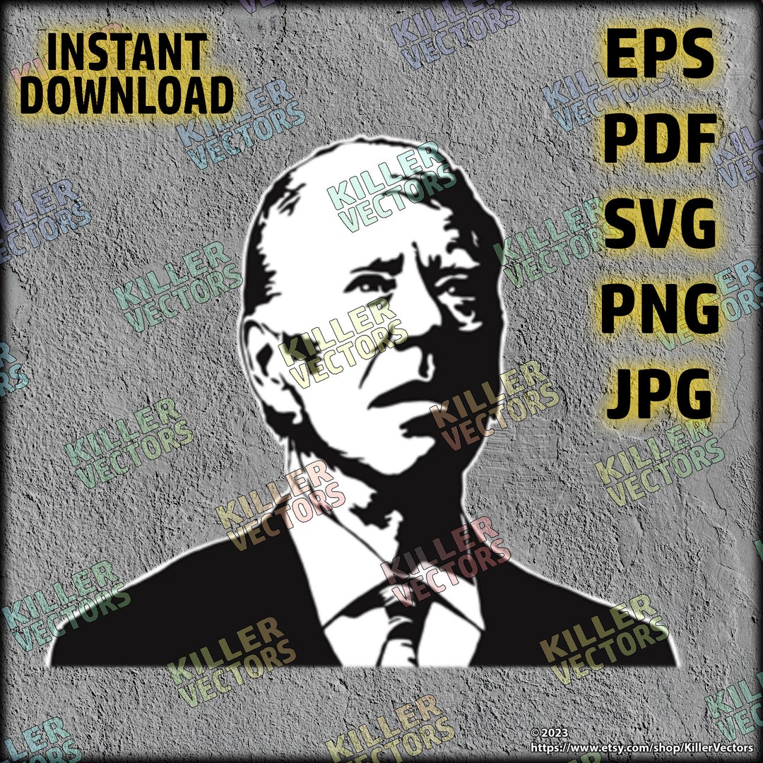 Joe Biden Vector EPS PDF SVG Png Jpg Printable Silhouette Cricut ...