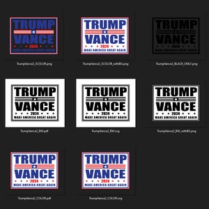 Trump Vance 2024 Vector Non-official Campaign Art Eps Pdf Svg Png Jpg ...