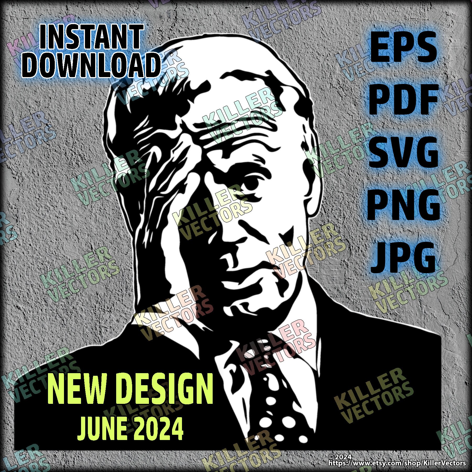 Joe Biden - Vector - NEW ART! Eps - Pdf - SVG - Png - Jpg - Printable ...