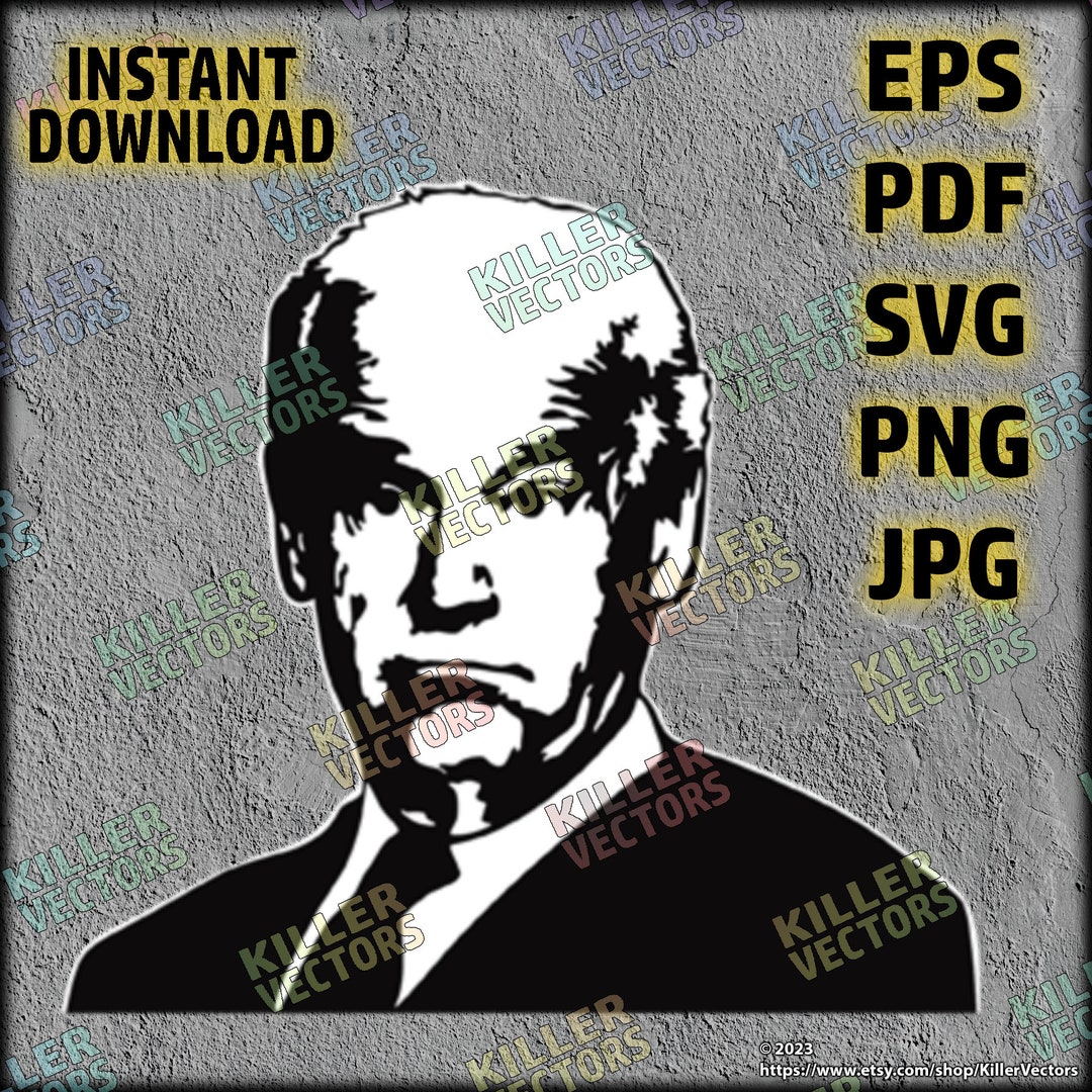 Joe Biden - Vector - EPS - PDF - SVG - Png - Jpg - Printable Silhouette ...