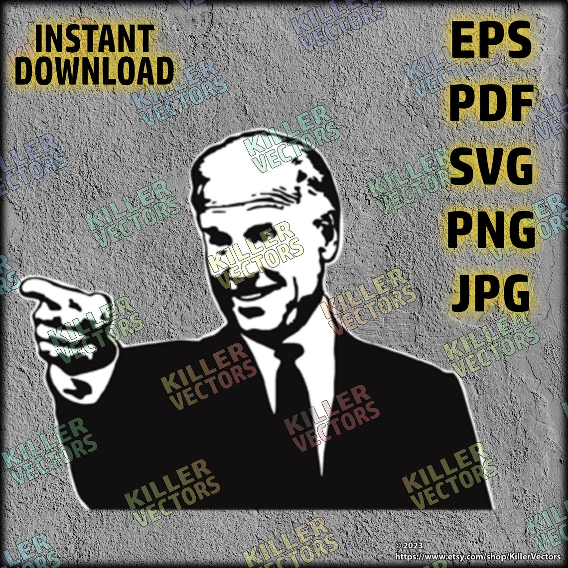 Joe Biden - Vector - EPS - PDF - SVG - Png - Jpg - Printable Silhouette ...