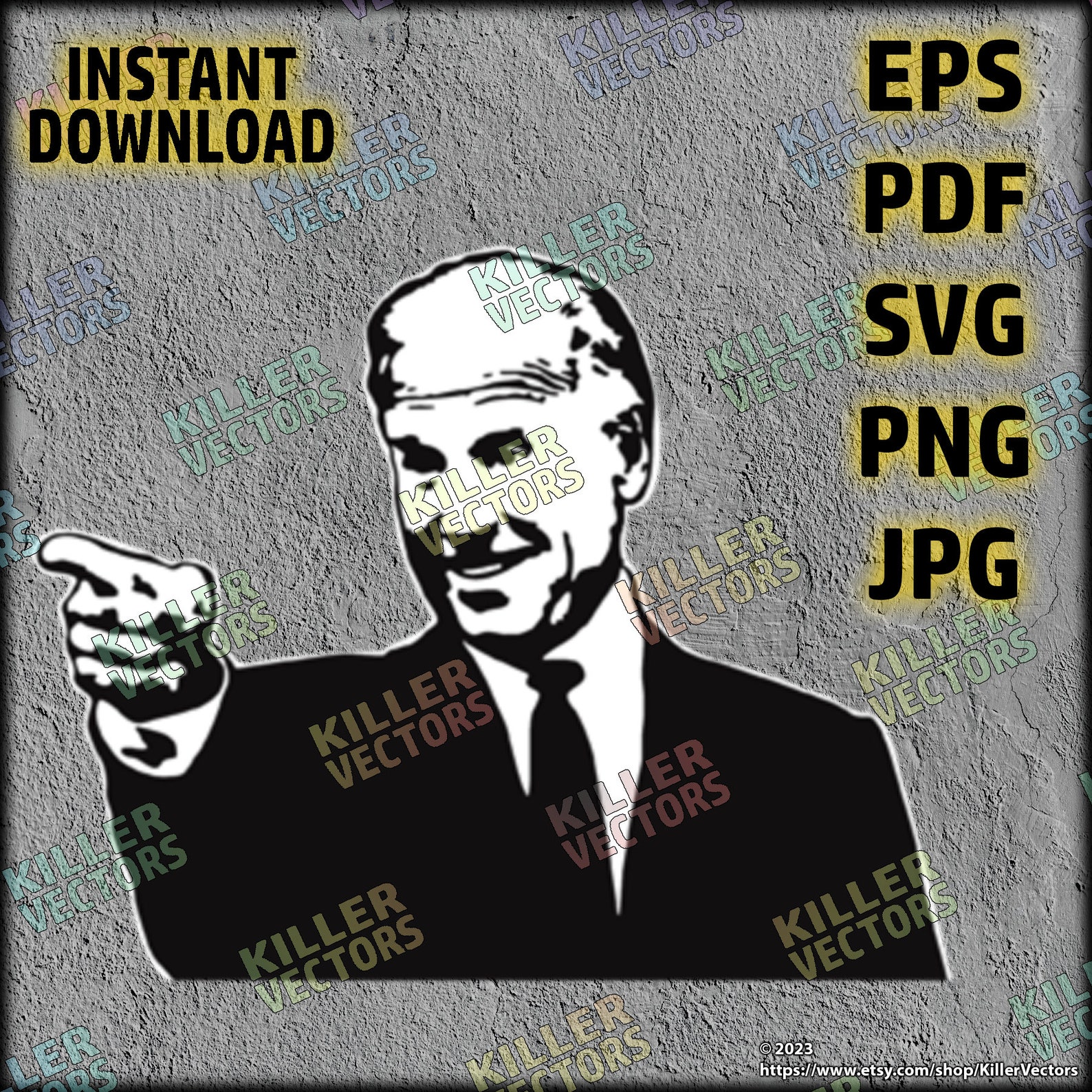 Joe Biden - Vector - EPS - PDF - SVG - Png - Jpg - Printable Silhouette ...