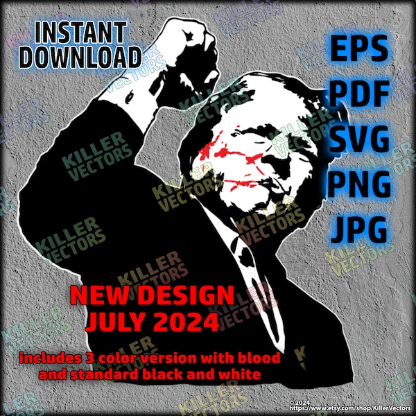 Trump Fight Vector - Etsy