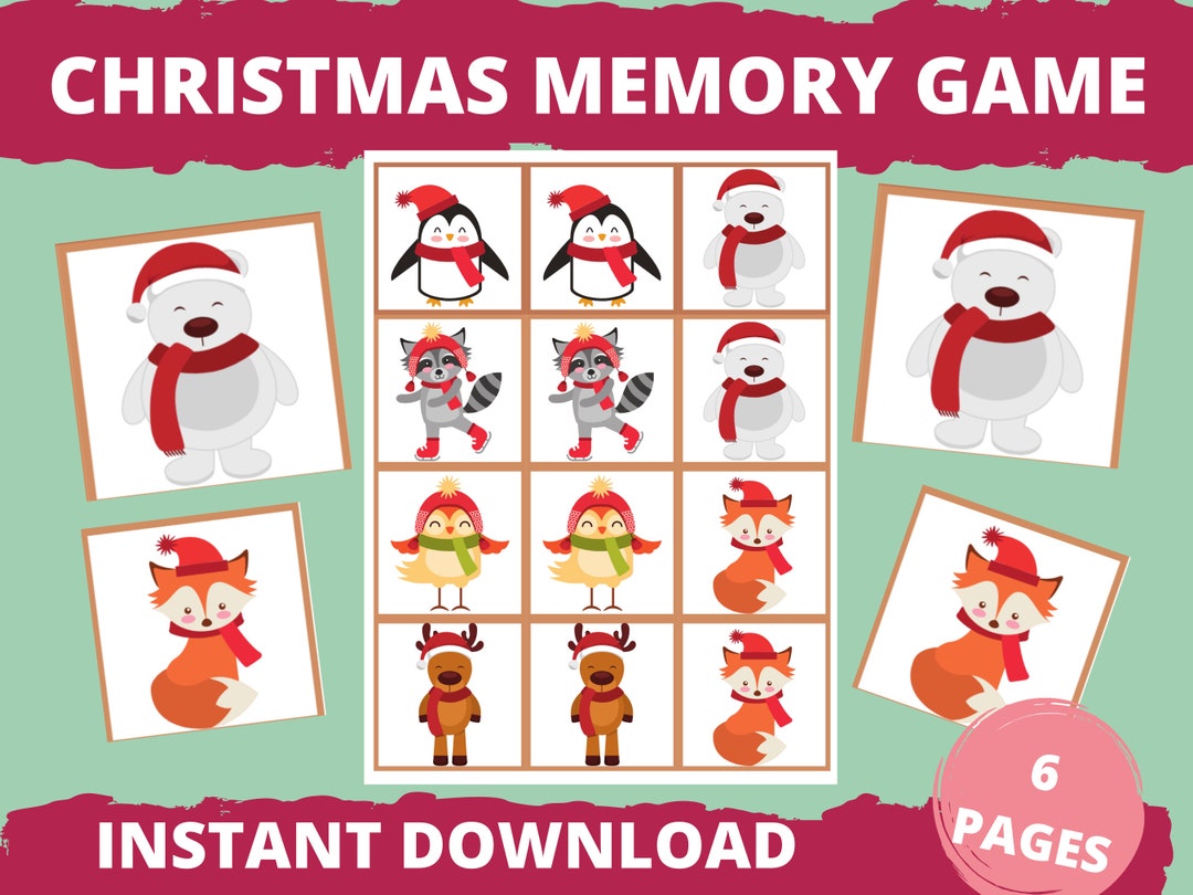 Christmas Memory Game, Christmas Game, Christmas Games, Memory Game ...