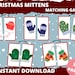 Christmas Mittens Matching Game - Etsy