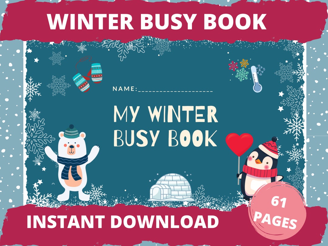 Winter Busy Book Printable, Busy Book for Toddlers, Winter Busy Binder ...