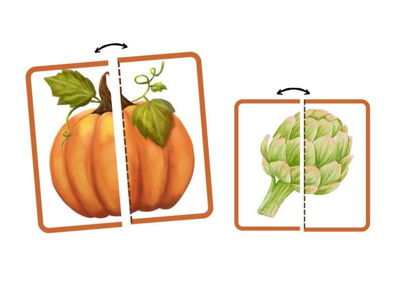 Fruit and Vegetables Matching Game, Fruit Printables, Veggies, Toddler ...