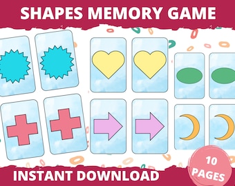 Shape Matching Game, Match the Shapes, Memory Game for Kids, Learn ...