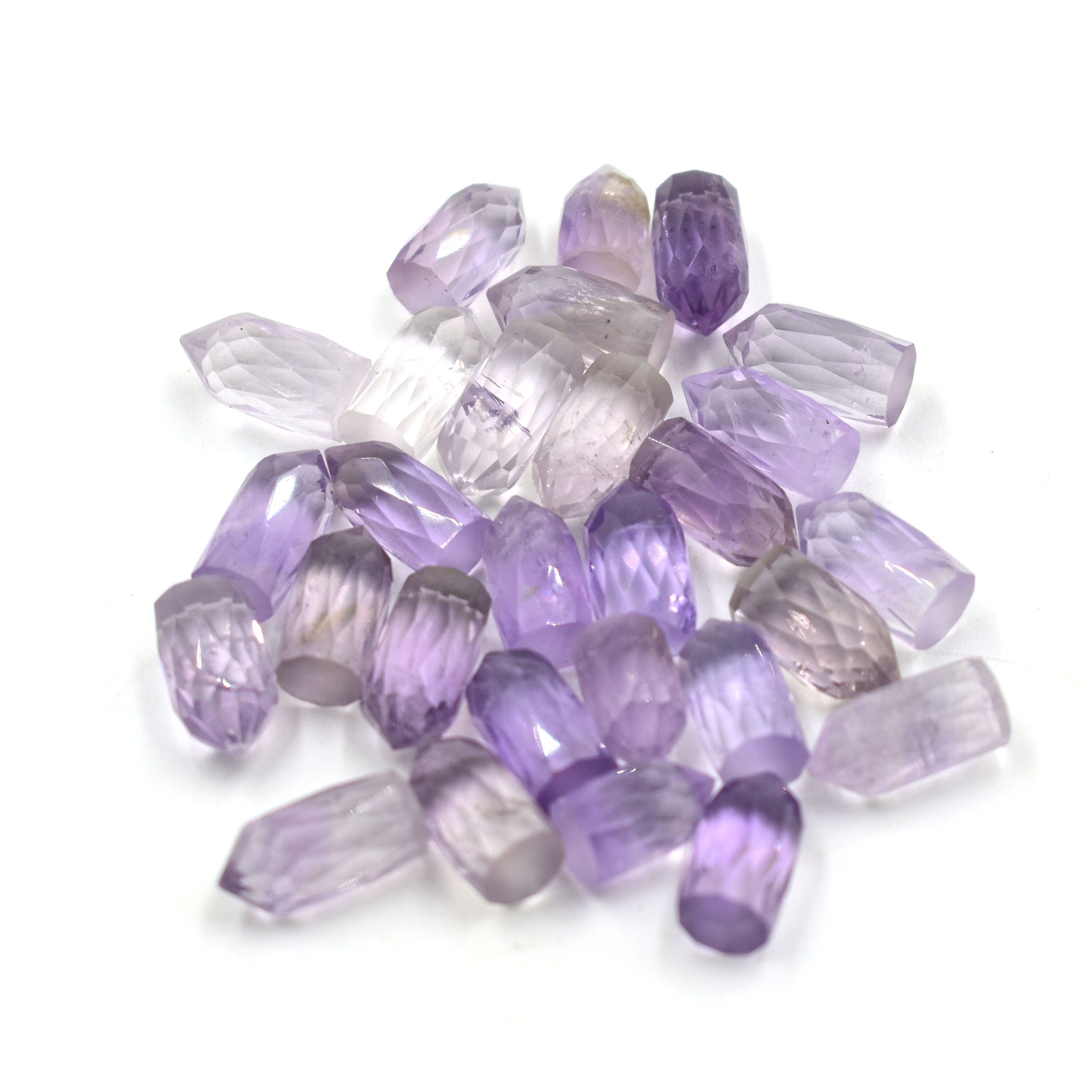 Faceted Amethyst Pencil Point Crystal, Pendant Gemstone (2 Pieces) - Etsy