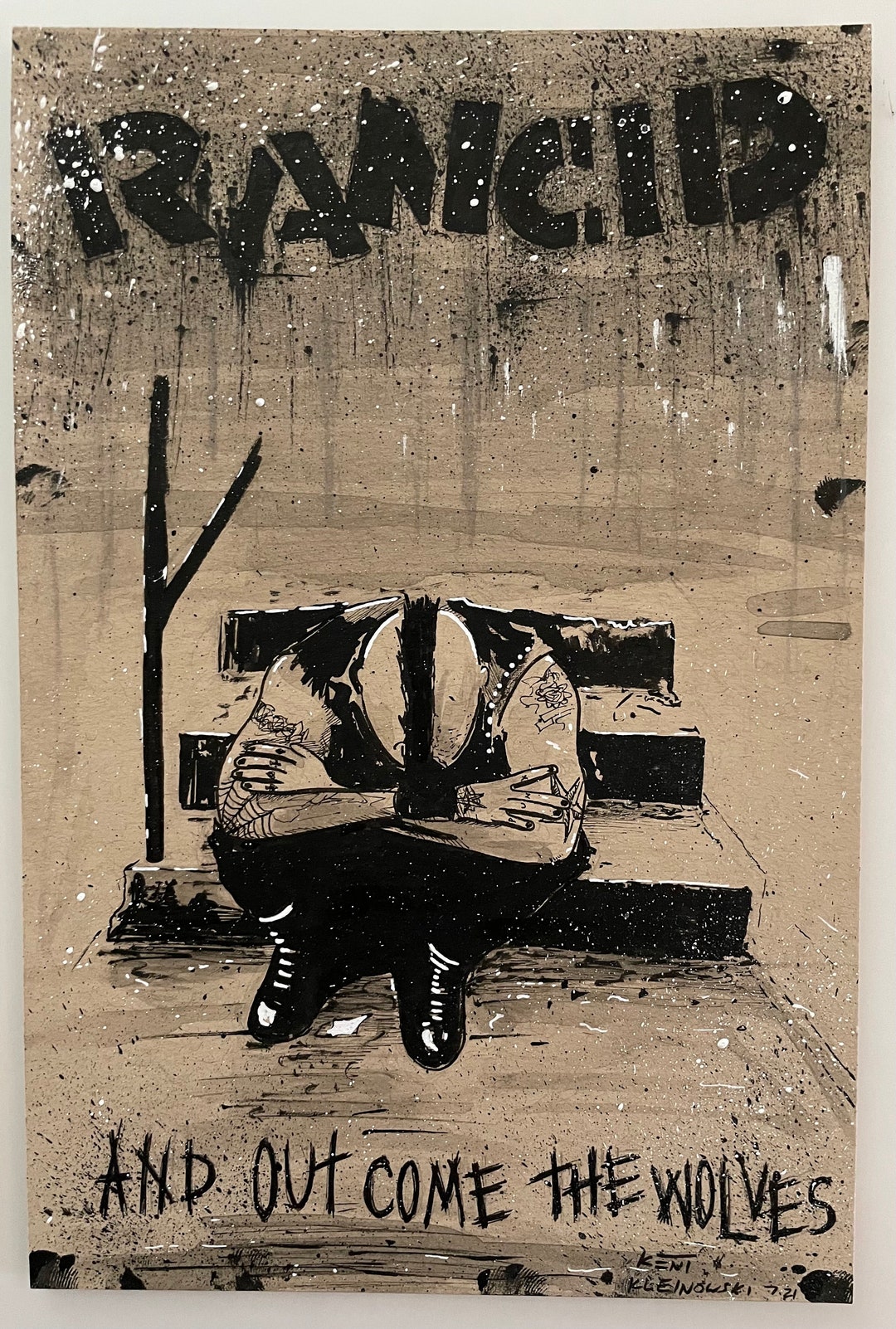 Rancid. and Out Cone the Wolves 6x9 Original Drawing - Etsy