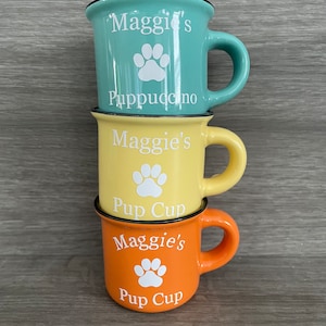 Personalized Reusable Pup Cup, Custom Puppuccino Dog Cups, Dog Birthday ...