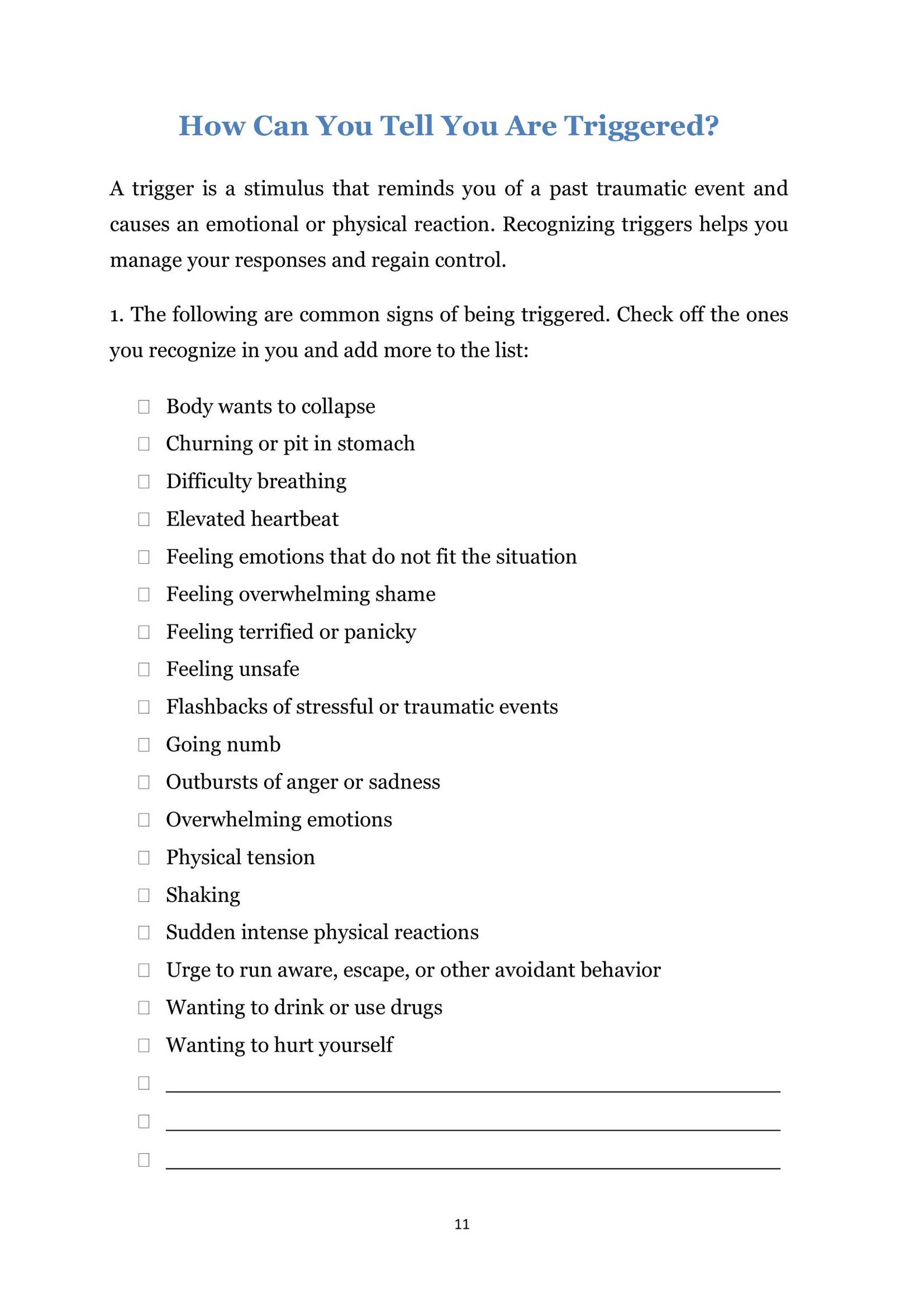 Healing Trauma Worksheets | Reparenting, Self-soothing | Printable ...