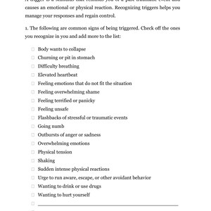 Healing Trauma Worksheets | Reparenting, Self-soothing | Printable ...