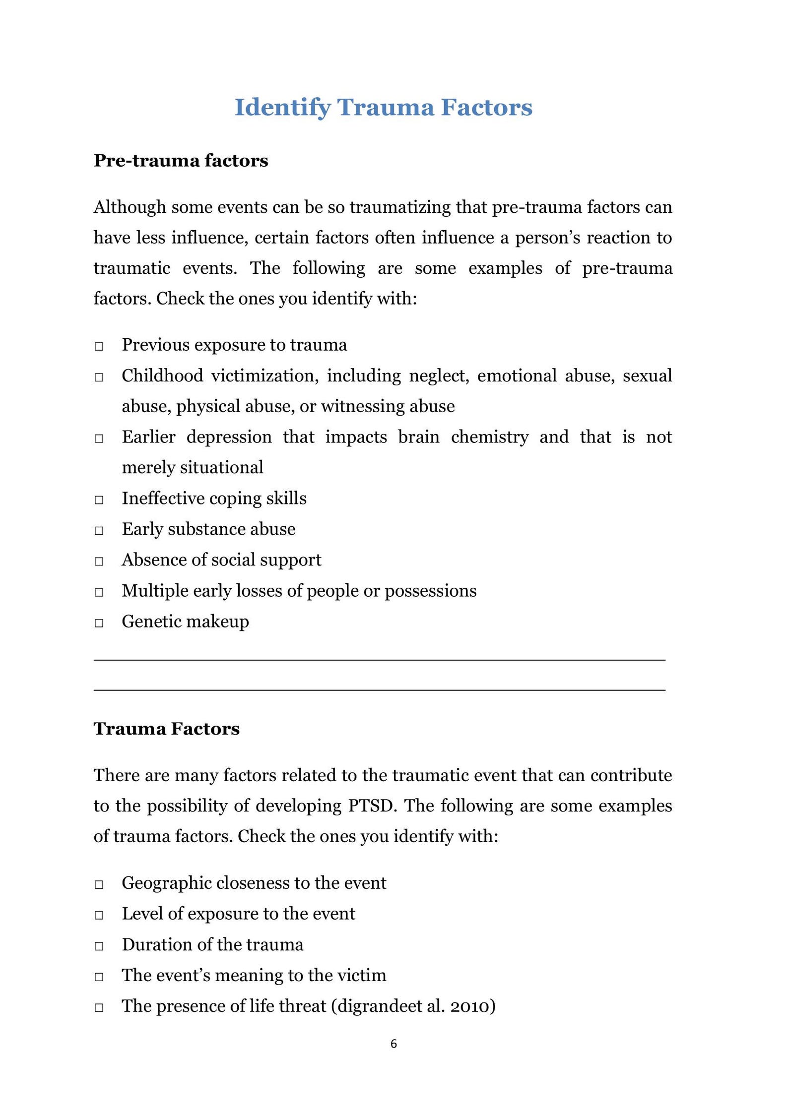 Healing Trauma Worksheets | Reparenting, Self-soothing | Printable ...