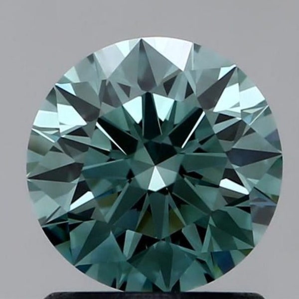 Lab Grown Green Diamond Ring - Etsy