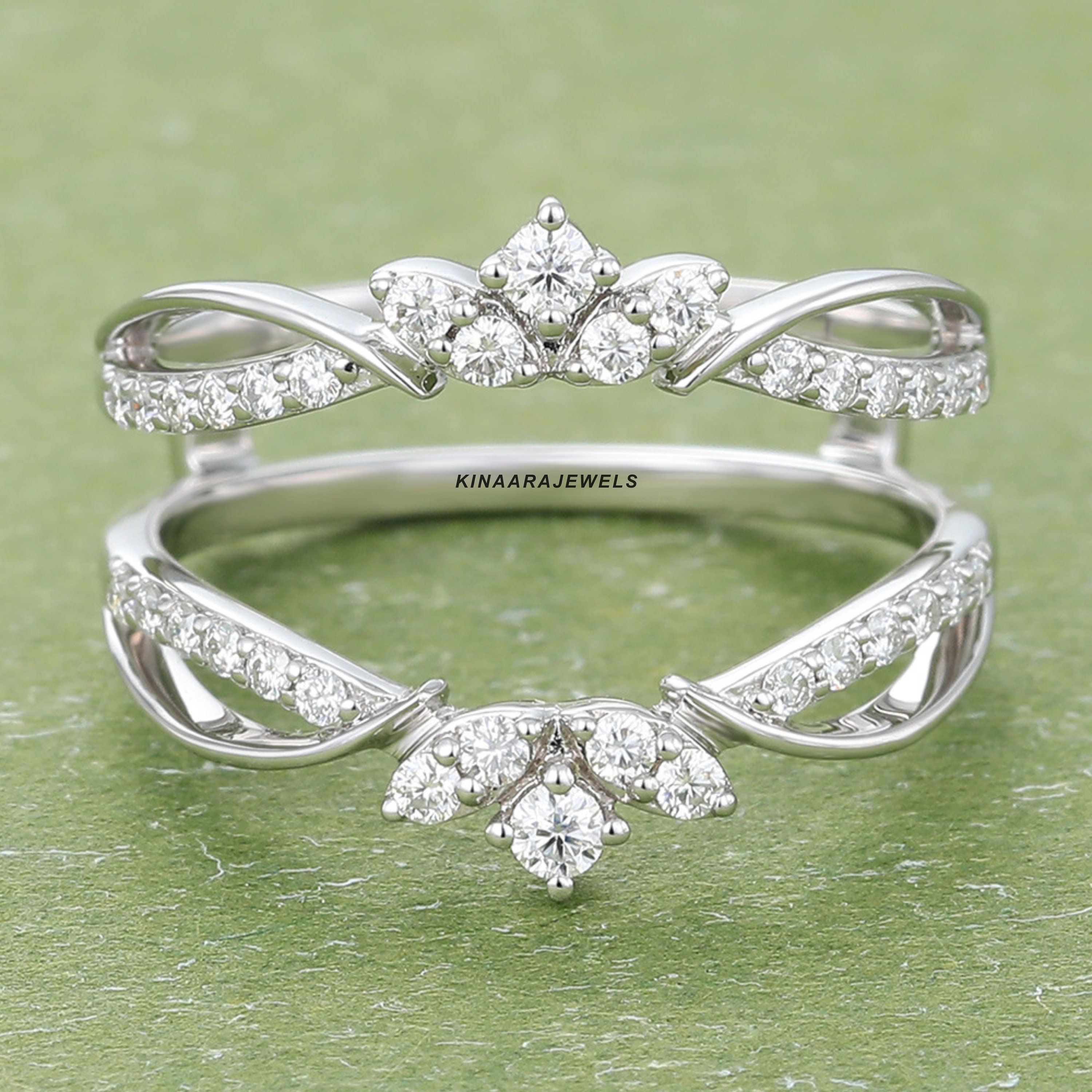 Enhancers and Wraps Guard Ring Jacket, Double Curved Wedding Band Wraps ...