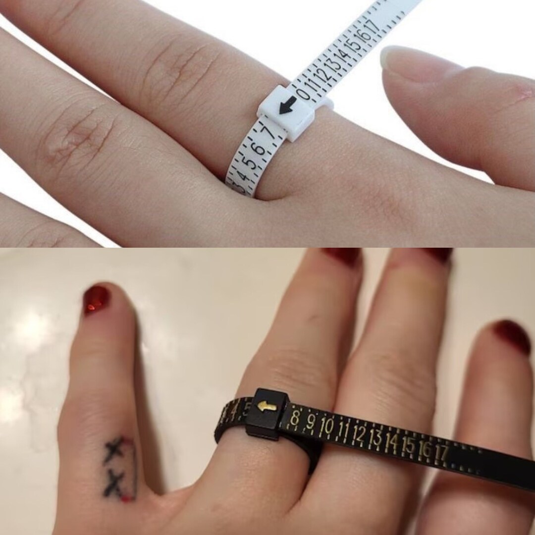 Adjustable Plastic Ring Size Finder, Reusable Ring Sizer, Discover Your ...