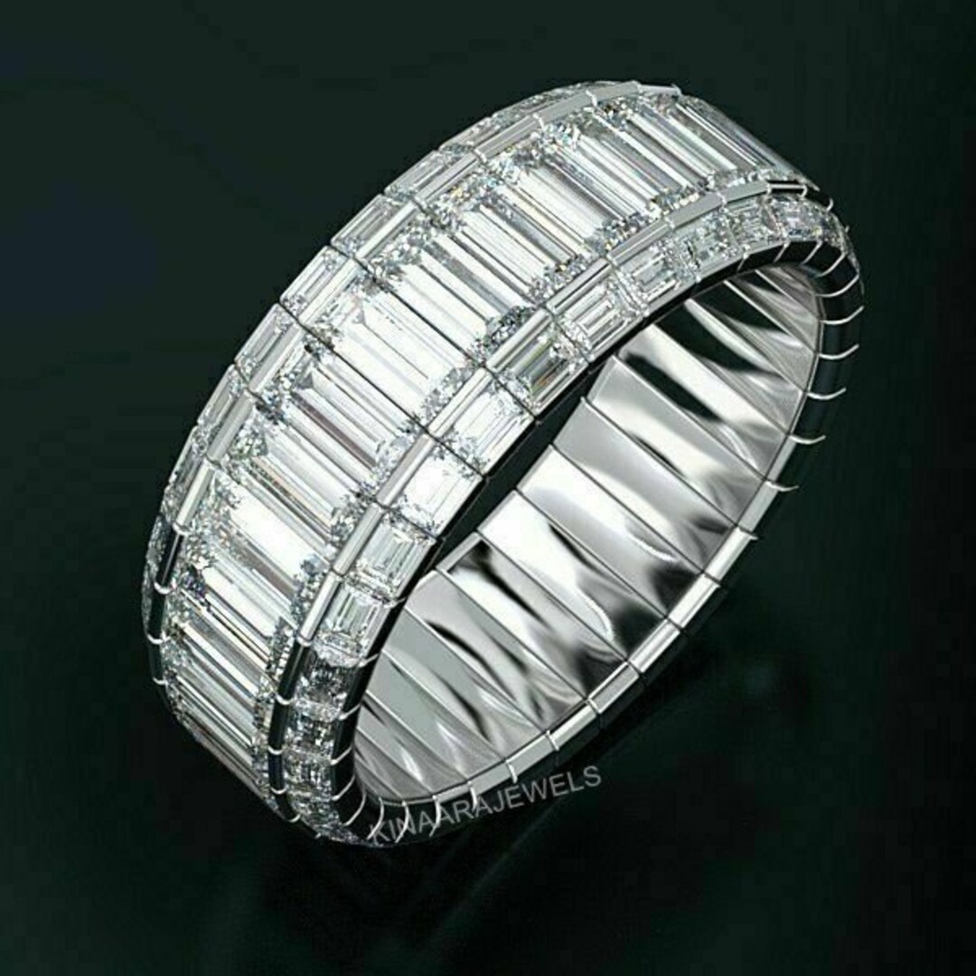 Men's Full Eternity Diamond Band, Mens Wedding Band, 925 Sterling ...