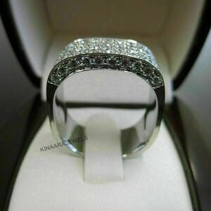 Multi-stone Rings Men's Diamond Ring Mens, Men's Cluster Ring 14K White ...