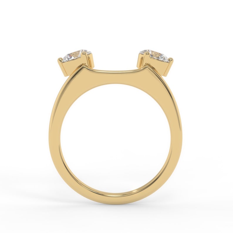 Round Diamond Wrap Wedding Ring Enhancer Solitaire Gold Ring, Lab Grown ...