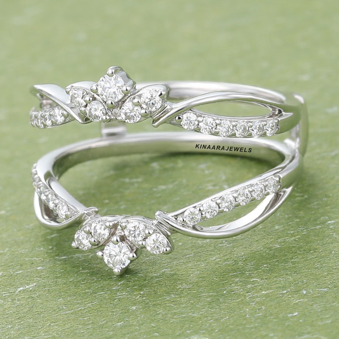 Enhancers and Wraps Guard Ring Jacket, Double Curved Wedding Band Wraps ...