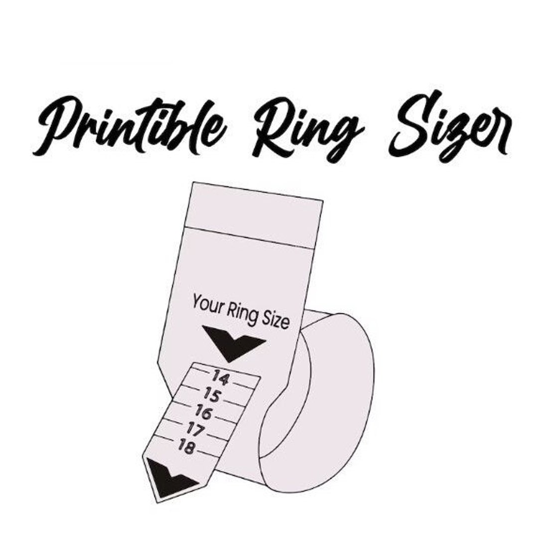 Printable Diamond Ring Sizer Finder Ring Size Measure International ...
