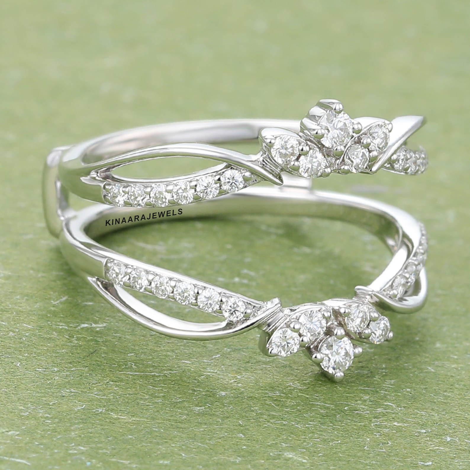 Enhancers and Wraps Guard Ring Jacket, Double Curved Wedding Band Wraps ...