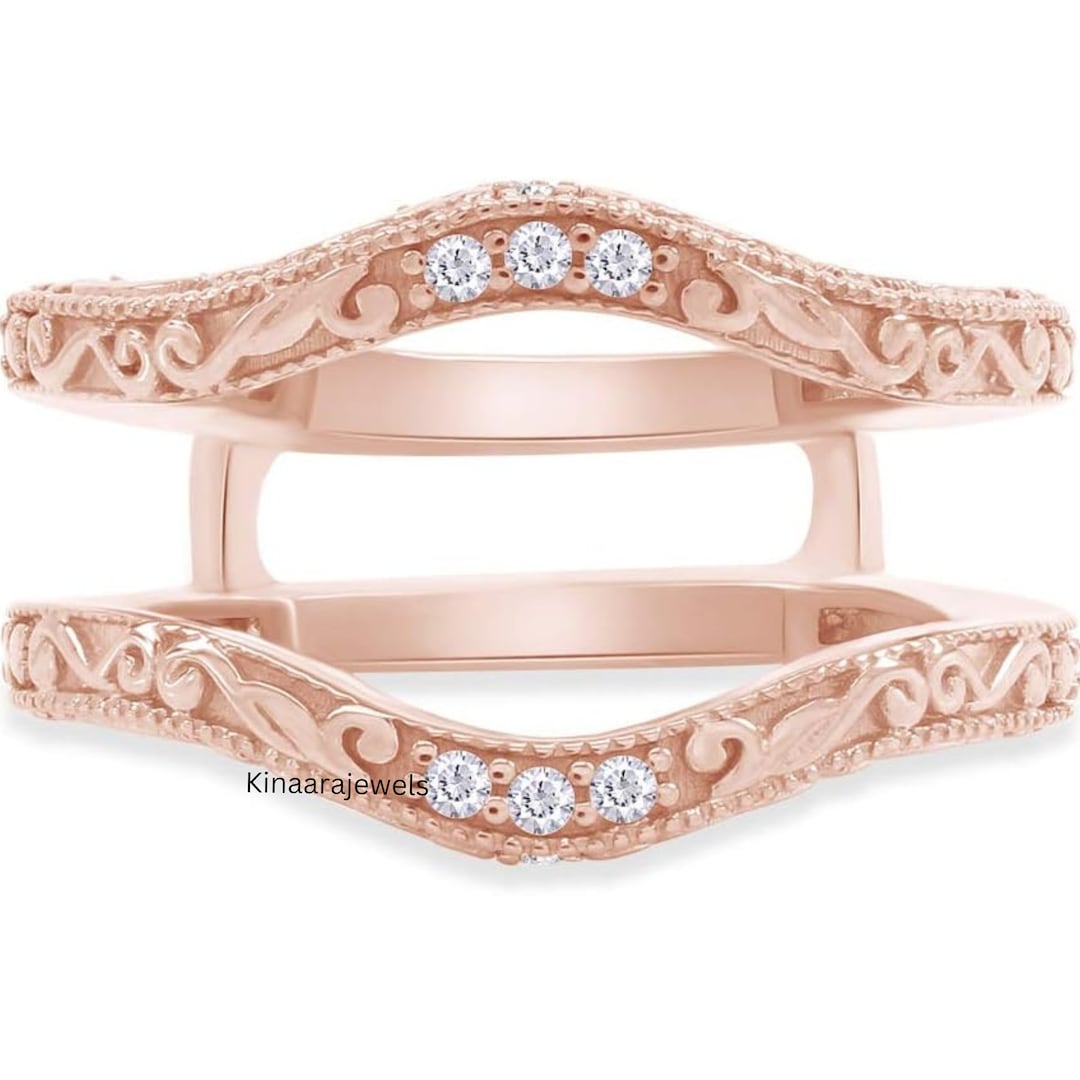 Enhancer Wrap Wedding Band, Filigree Wedding Ring, Guard Art Deco ...