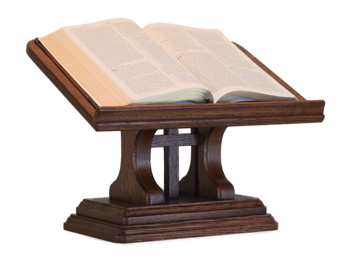 Quartersawn Oak Bible Stand - Dark Hickory Finish - Etsy