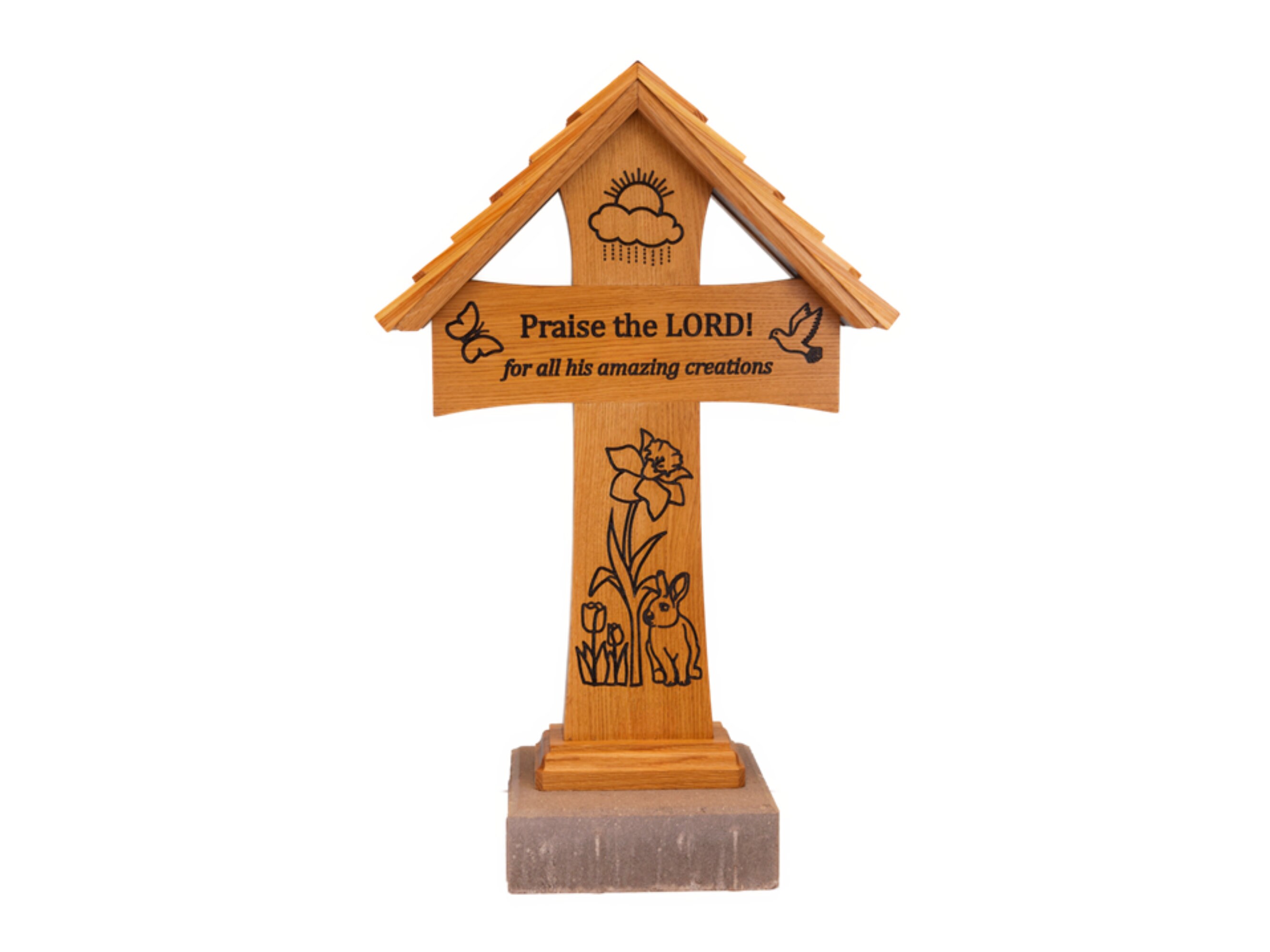 Outdoor Garden Cross With Blessing Praise - Etsy