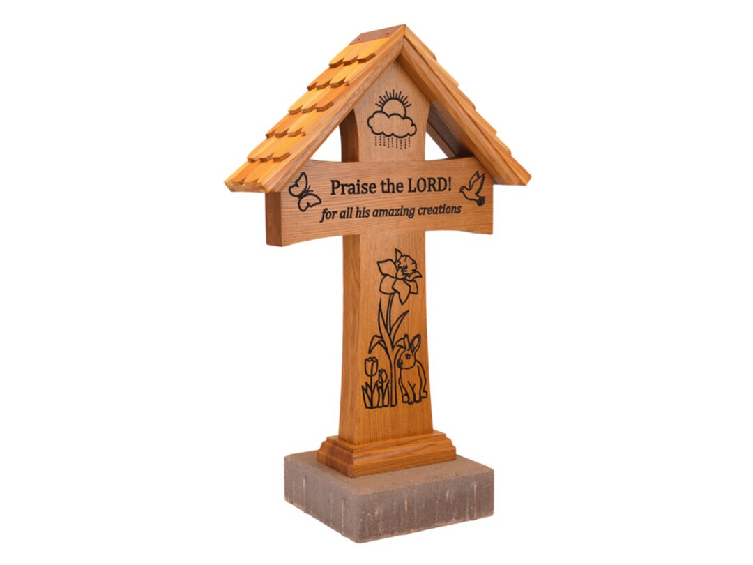 Outdoor Garden Cross With Blessing - Praise - Etsy
