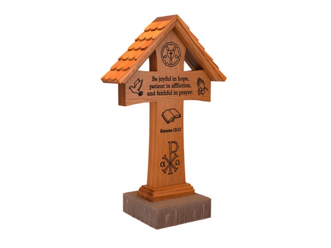 Outdoor Garden Cross With Blessing - Be Joyful - Etsy