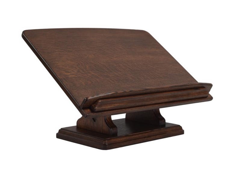 Large Bible Stand With Higher Viewing Angle - Dark Hickory Finish - Etsy
