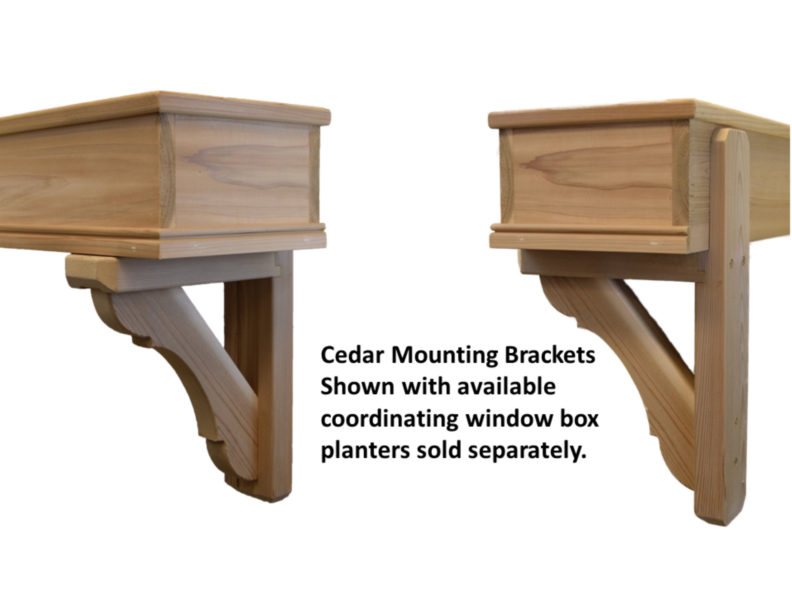 Decorative Cedar Window Box Mounting Brackets - Etsy