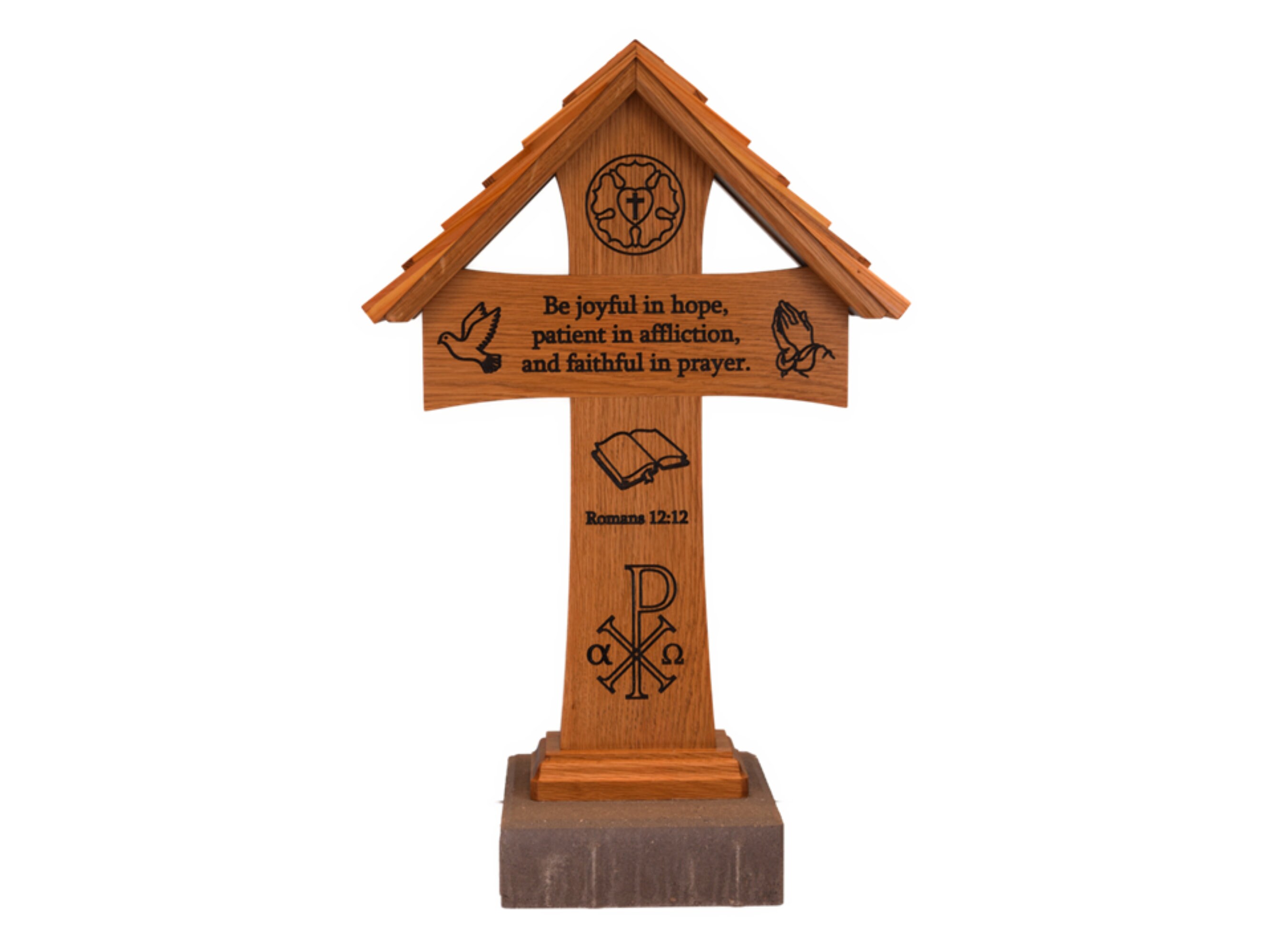 Outdoor Garden Cross With Blessing - Be Joyful - Etsy