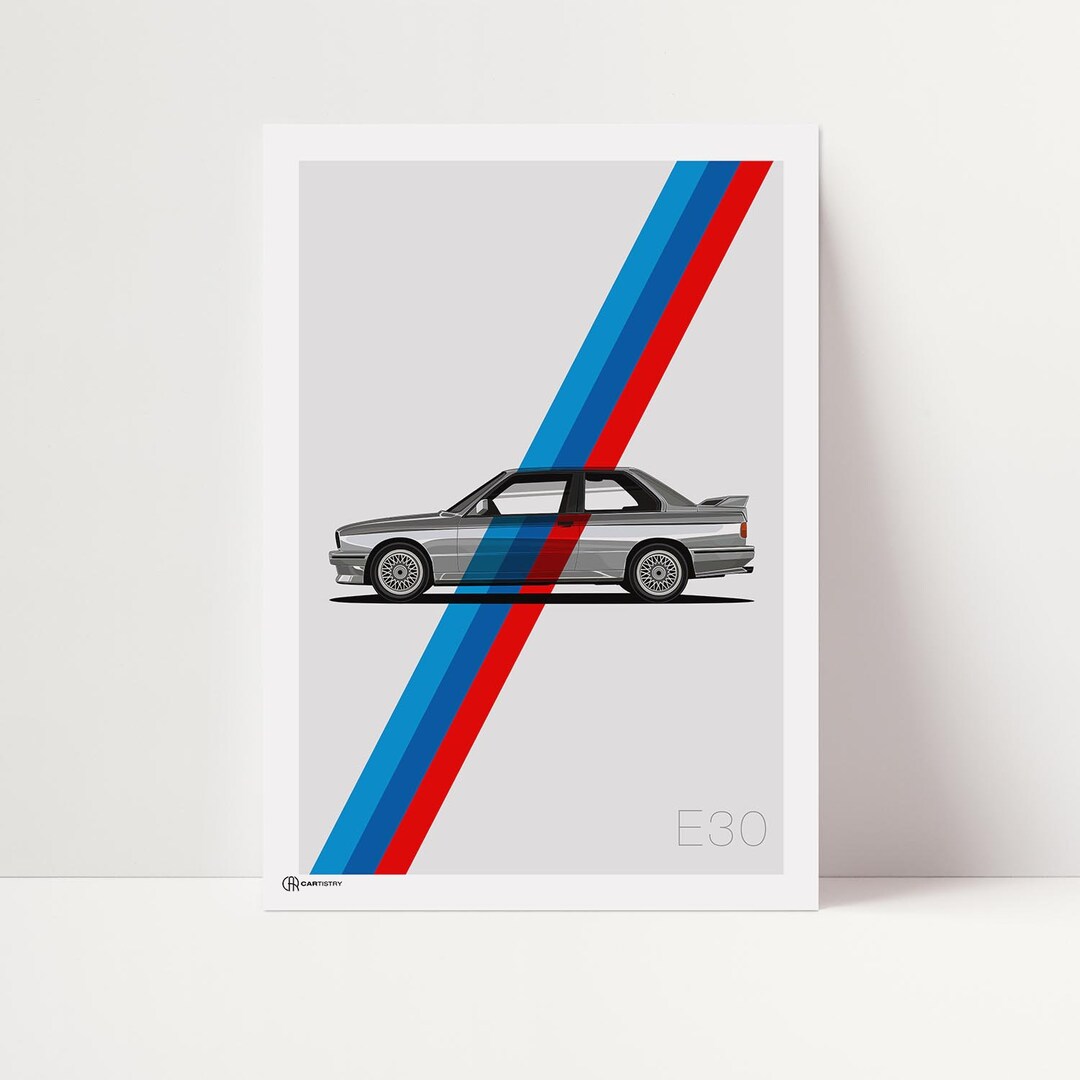 M3 E30 Poster Stripes Sportwagen Poster M3 Poster Auto - Etsy