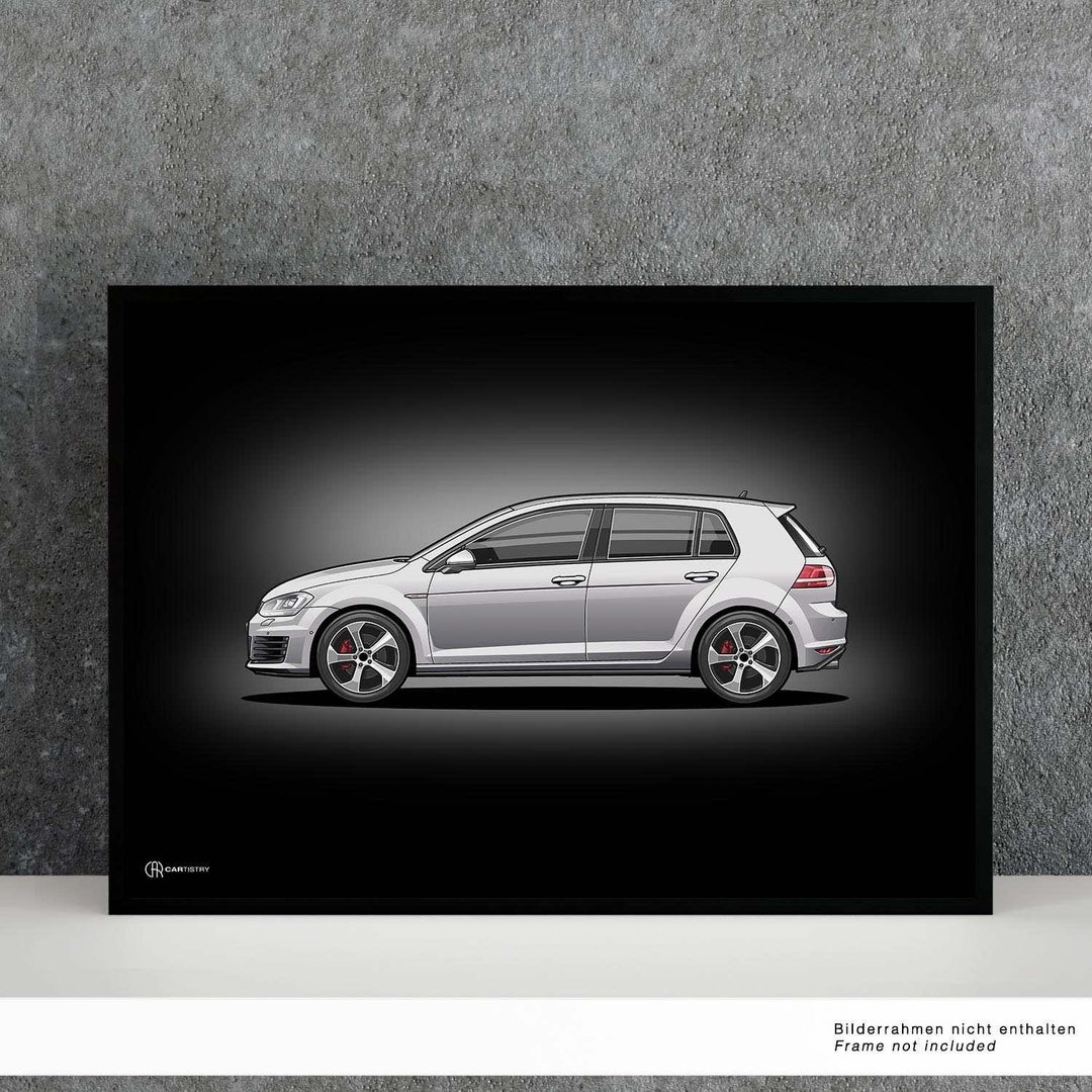 Golf GTI MK7 Poster Golf 7 Poster GTI Poster Sports Car Poster Car ...