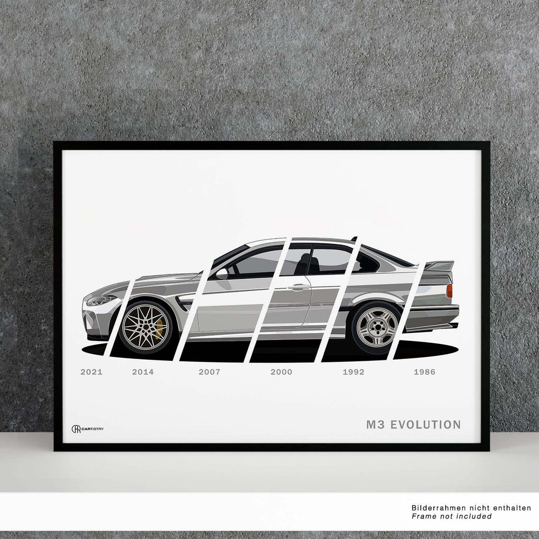 M3 Generations Poster Sports Car Poster M3 Posters Car - Etsy