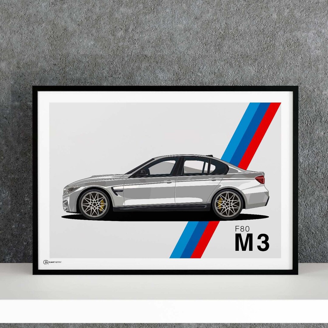 M3 F80 Poster Sports Car Poster M3 Poster Car Poster Art Print Gift for ...