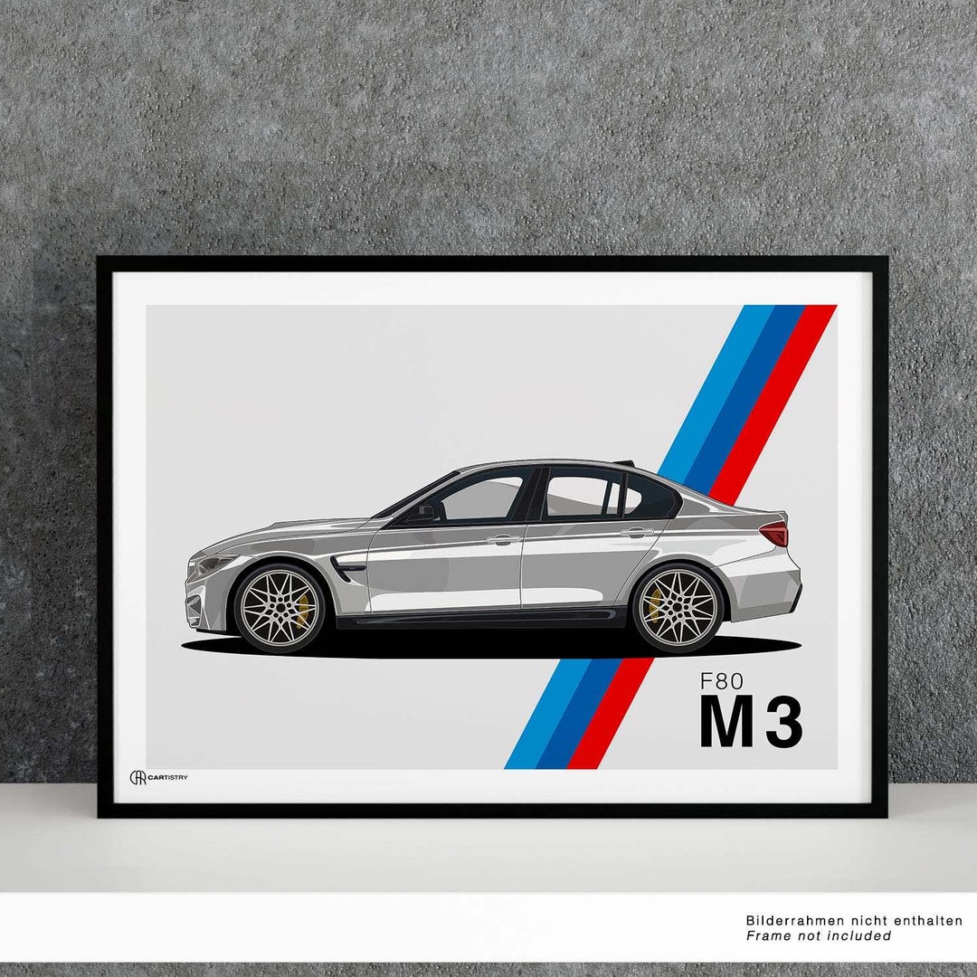 M3 F80 Poster Sports Car Poster M3 Posters Car Poster Art Print Gift ...