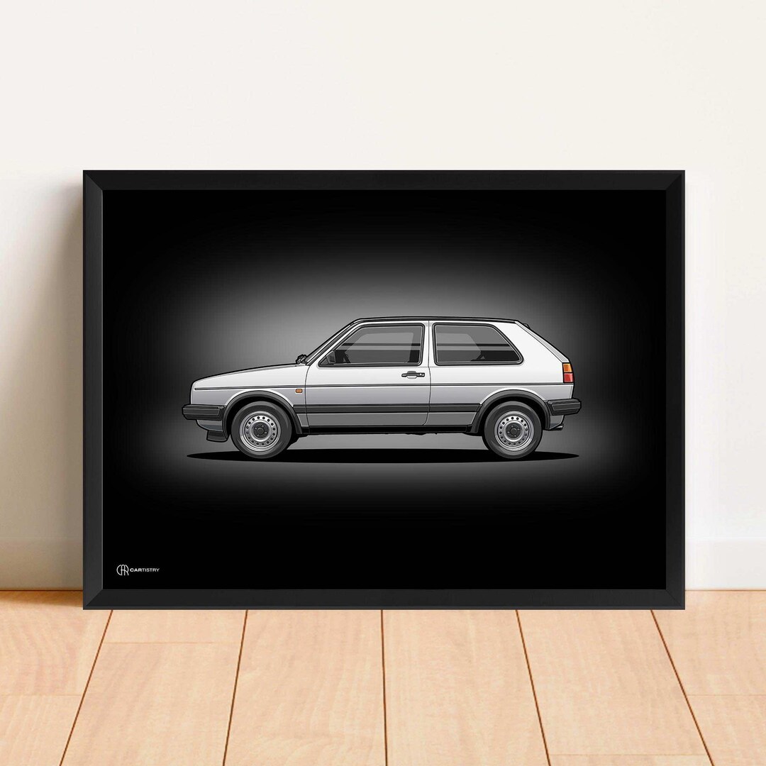 Golf GTI MK2 Poster Dark Golf 2 Posters GTI Posters - Etsy
