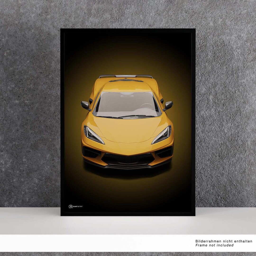 Corvette C8 Poster Sports Car Poster Muscle Car Poster Car Poster Gift ...