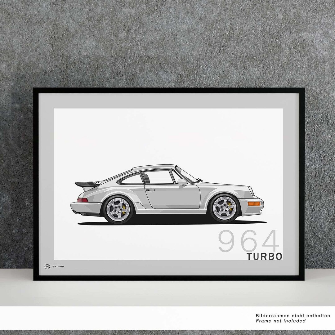 964 Turbo Poster Sports Car Poster 911 Poster Car Poster Art Print Gift ...
