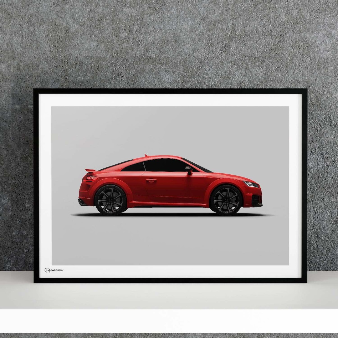 TT RS Poster Sports Car Poster Car Poster Art Print Gift for Men Gift ...