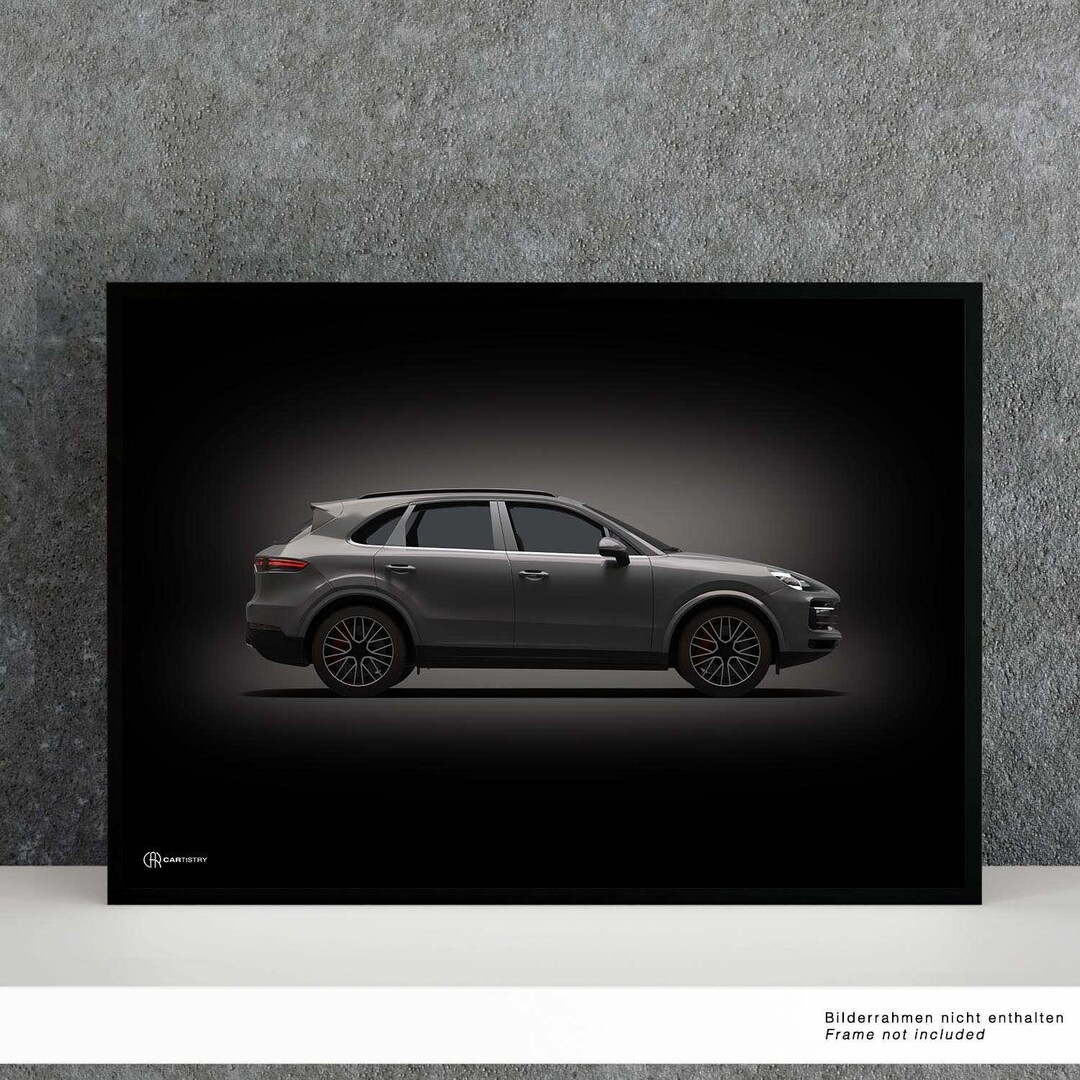Cayenne Poster Sports Car Poster Car Poster Art Print Gift Man Gift Car ...
